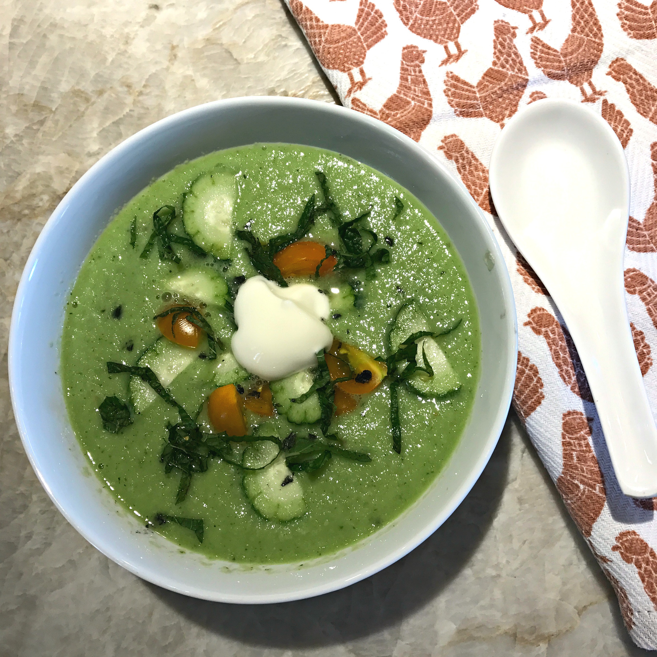 Cold Cucumber Gazpacho Soup | Cooking with Julie